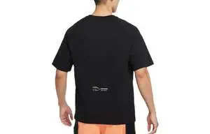 JORDAN Ss22 23 Engineered Solid Color Logo Printing Round Neck Pullover Short Sleeve Black T-shirt