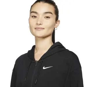 Nike Oversized Full-zip Hoodie Jacket - Black