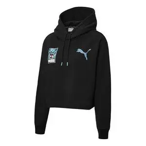 PUMA Graphic Logo Hoodie - Black/blue/white