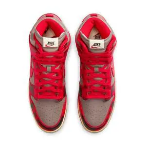 Nike Dunk High 1985 Acid Wash Sneakers - Red/gray