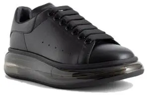 Alexander McQueen Oversized Sneaker With Shiny Sole - Black
