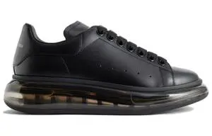 Alexander McQueen Oversized Sneaker With Shiny Sole - Black