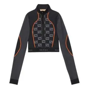 GUCCI Gucci GG Jersey Jacquard Cropped Top
