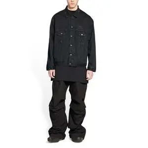 Balenciaga 3b Sports Icon Denim Jacket - Black