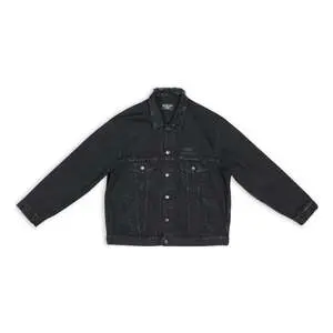 Balenciaga 3b Sports Icon Denim Jacket - Black