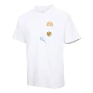 Nike Cartoon Pattern Printing Round Neck Short Sleeve White T-shirt - Default Color
