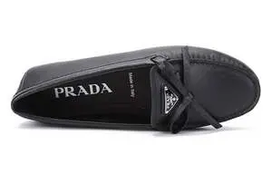 Prada Saffiano Leather Driving Loafers