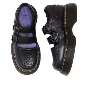 Dr. Martens X Wednesday Buzz Mary Jane Platform Shoes - Black/nappa Lux