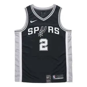 Nike San Antonio Spurs Icon Edition Swingman Jersey Kawhi Leonard 2 - Black/silver
