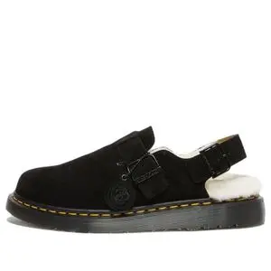 Dr. Martens Jorge Shearling Slingback Mule - Black