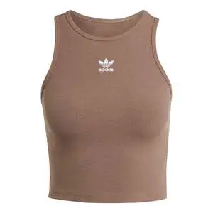 Adidas Ribbed Cropped Tank Top - Earth Strata