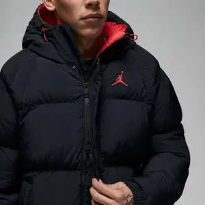 JORDAN Air Essential Puffer Jacket - Black/red