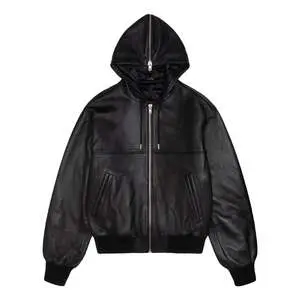 StÜssy Ss Link Leather Bomber Jacket - Black