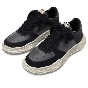 Mihara Yasuhiro Wayne Og Sole Distressed Leather Low Top Sneakers