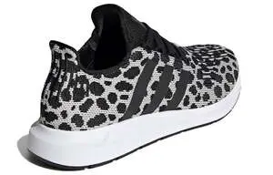 Adidas Swift Run Leopard Print Sneakers - Black