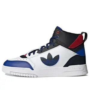 Adidas Originals Drop Step Mid-top Sneakers - White/black/blue