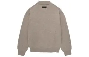 Fear Of God Fw23 Knit Polo Shirt 'core Heather - Brown/grey