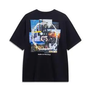 LI-NING Badfive Live With Hoops Graphic T-shirt 'black