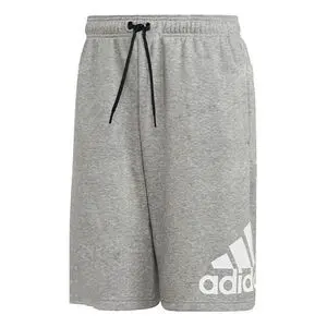 Adidas Sports Drawstring Shorts With Logo - Grey