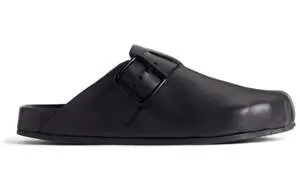 Balenciaga Matte Calfskin Mules - Black