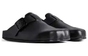 Balenciaga Matte Calfskin Mules - Black