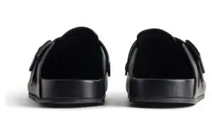 Balenciaga Matte Calfskin Mules - Black