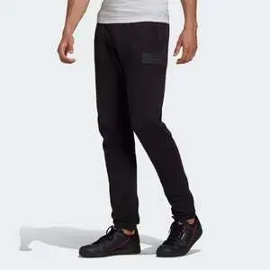 Adidas Originals Ssilicon Swpant Solid Color Casual Bundle Feet Sports Long Pants - Black