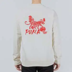 PUMA Cny Graphic Crew Sweatshirt - White