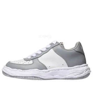 Mihara Yasuhiro Wayne Og Sole Leather Low Top Sneakers - Grey/white