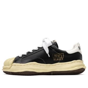 Mihara Yasuhiro Blakey Vl Og Sole Leather Low-top Sneakers - Black/white