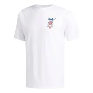 Adidas Originals Wehaultee Skateboard Printing Sports Round Neck Short Sleeve - White