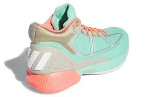 Adidas D Rose 10 "boardwalk" Mid Top Basketball Sneakers - Green/red/brown