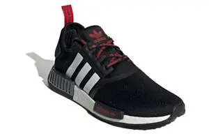 Adidas Nmd_r1 Stlt Primeknit "core Red" Sneakers - Black