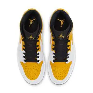 JORDAN 1 Mid Sneakers - White/black/university Gold