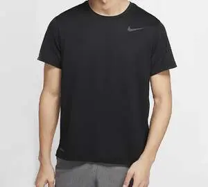 Nike Pro Solid Color Casual Printing Round Neck Pullover Short Sleeve