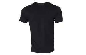 Nike Pro Solid Color Casual Printing Round Neck Pullover Short Sleeve - Black