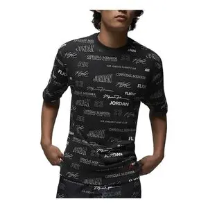 JORDAN Full Flight Mvp Short Sleeve T-shirts - Black