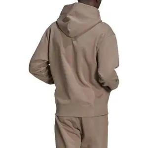 Adidas Originals Solid Color Logo Embroidered Pullover Hooded Long Sleeves Brown - Default Colorway