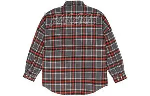 PALACE Fw22 Flannel Dpop Shoulder Shirt - Red