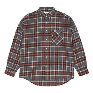 PALACE Fw22 Flannel Dpop Shoulder Shirt - Red