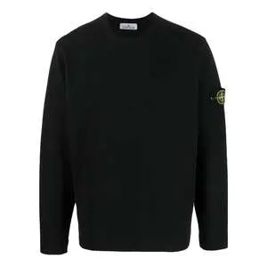 Stone Island STONE ISLAND Ribbed Fleece Sweatshirt Black