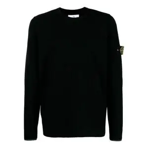 Stone Island Wool Crewneck Sweater - Black
