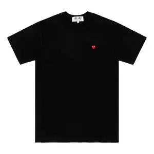 Play Comme Des Garcon Ss25 Small Heart T-shirt - Black