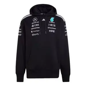 Adidas Mercedes Amg Petronas Formula 1 Team Driver Hooded Sweatshirt - Black