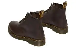Dr. Martens 101 Crazy Horse Leather Lace Up Ankle Boots - Dark Brown