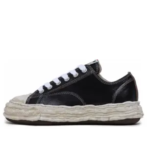 Mihara Yasuhiro Peterson23 Og Sole Cracking Leather Low Sneakers - Black