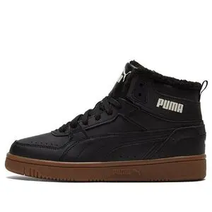 PUMA Rebound Joy Mid Top Sneakers With Fur Trim - Black