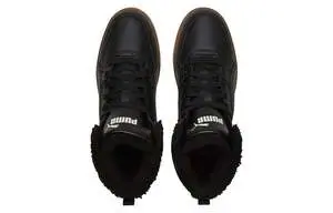 PUMA Rebound Joy Mid Top Sneakers With Fur Trim - Black