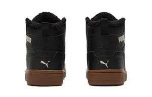 PUMA Rebound Joy Mid Top Sneakers With Fur Trim - Black