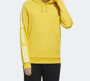 Adidas Neo Side Stripe Knit Hoodie - Yellow